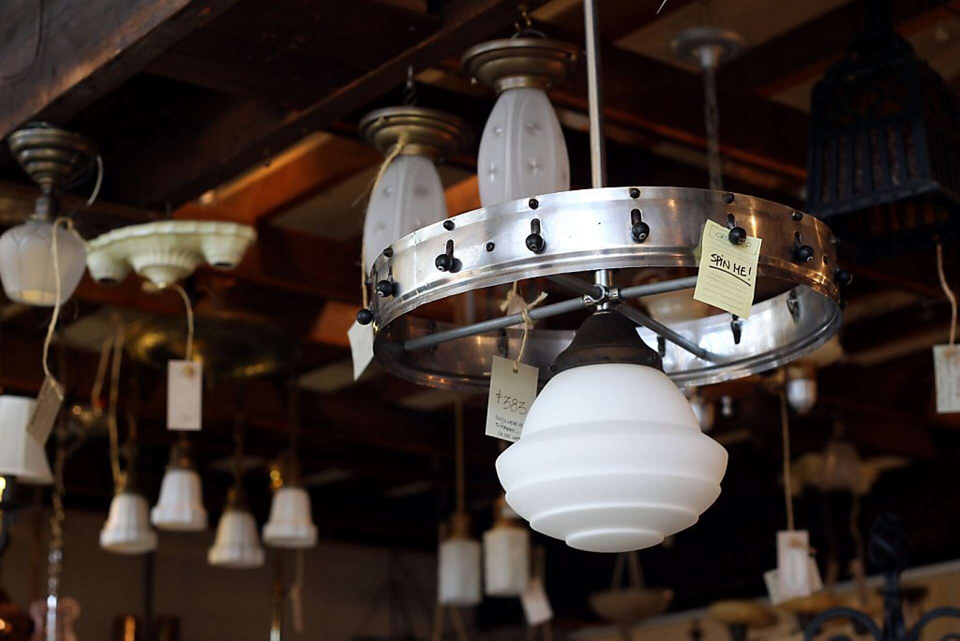 Antiques repurposed as lighting