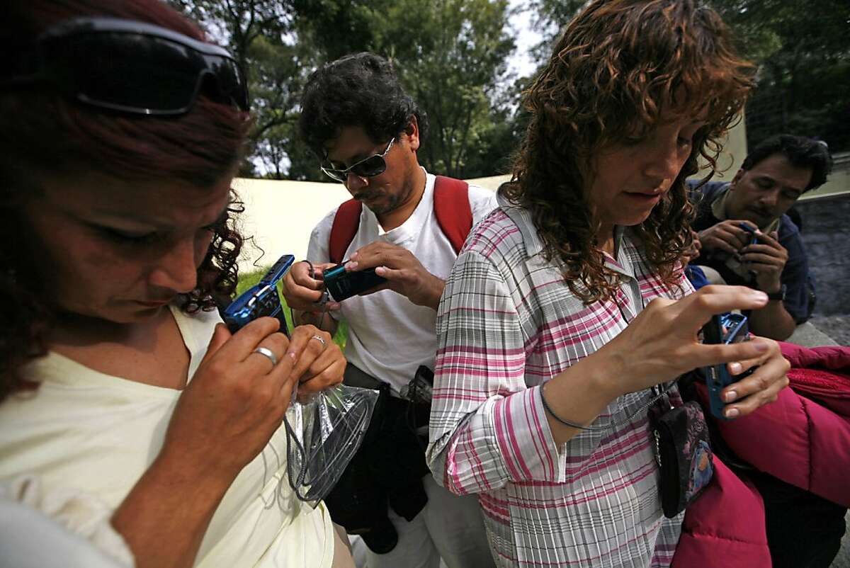Blind people learn photography in Mexico