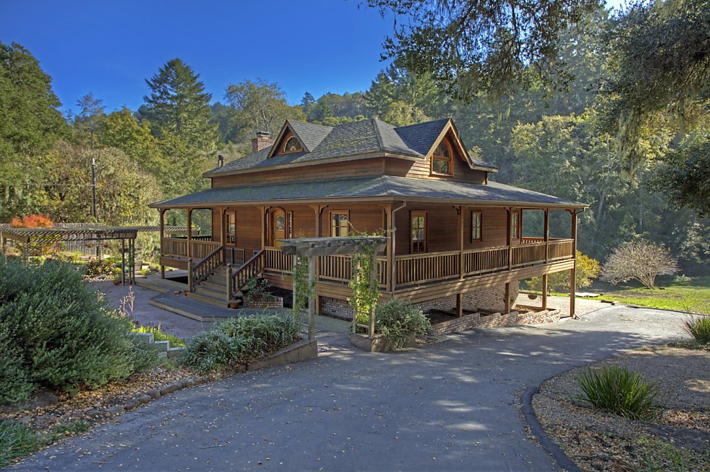 San Gregorio ranch home with wraparound veranda
