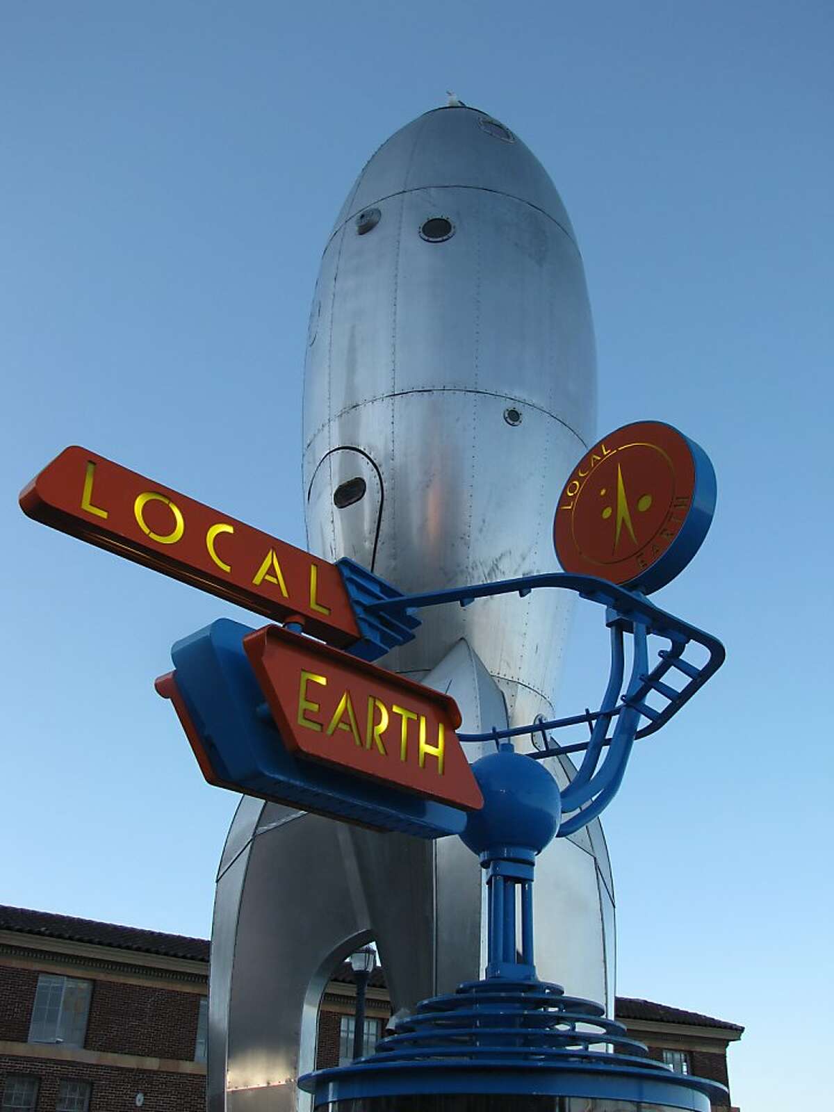 A rocket ship in an unlikely place