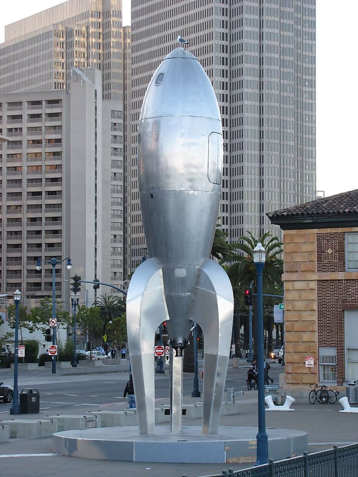 A rocket ship in an unlikely place