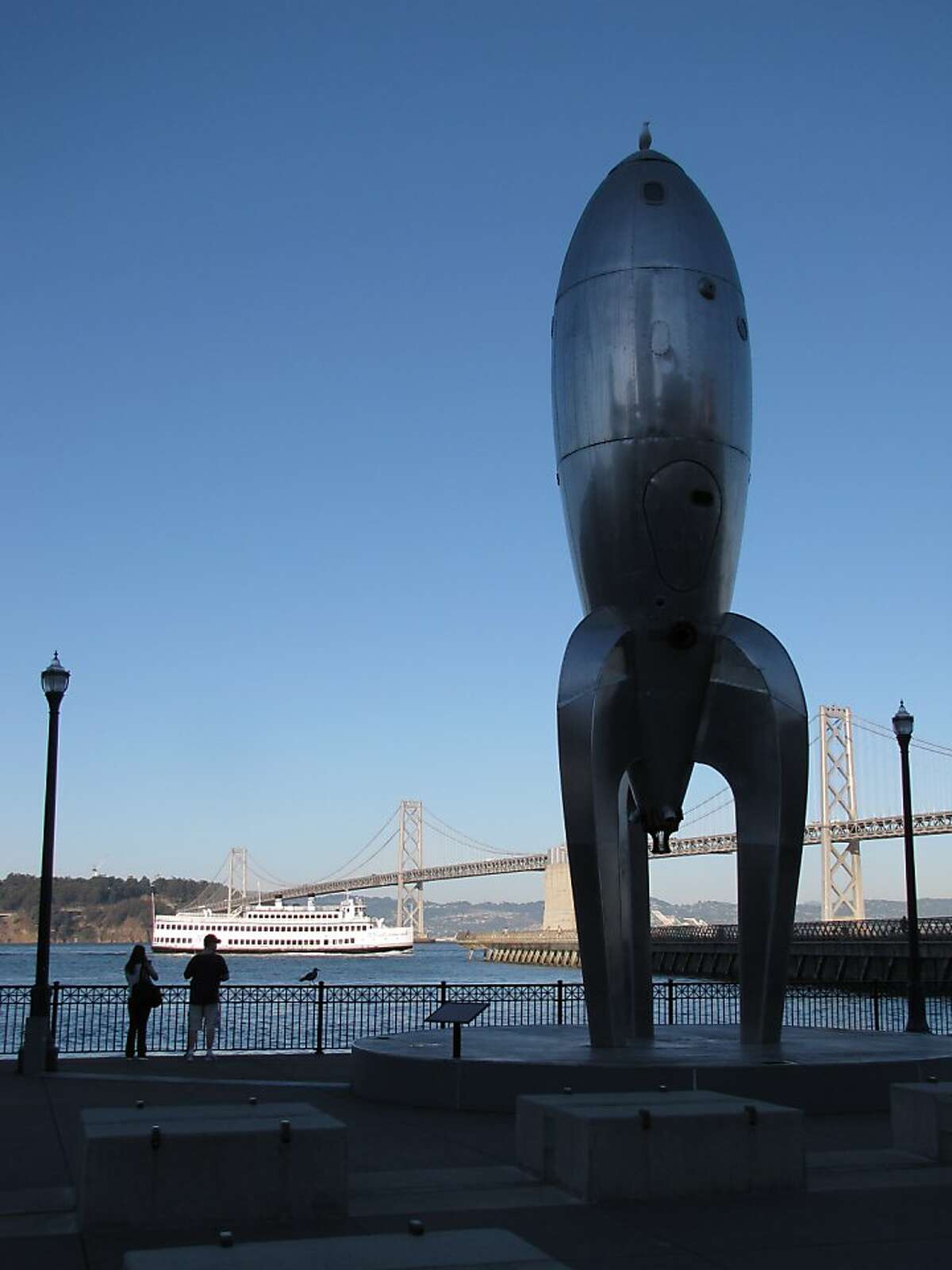 A rocket ship in an unlikely place