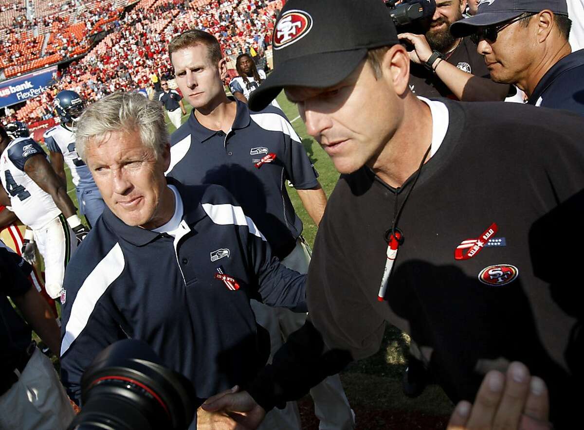 Jim Harbaugh keeps cool in debut as 49ers coach