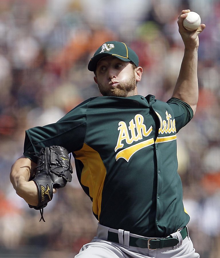 A's put Braden on DL, trade for Jays' Purcey