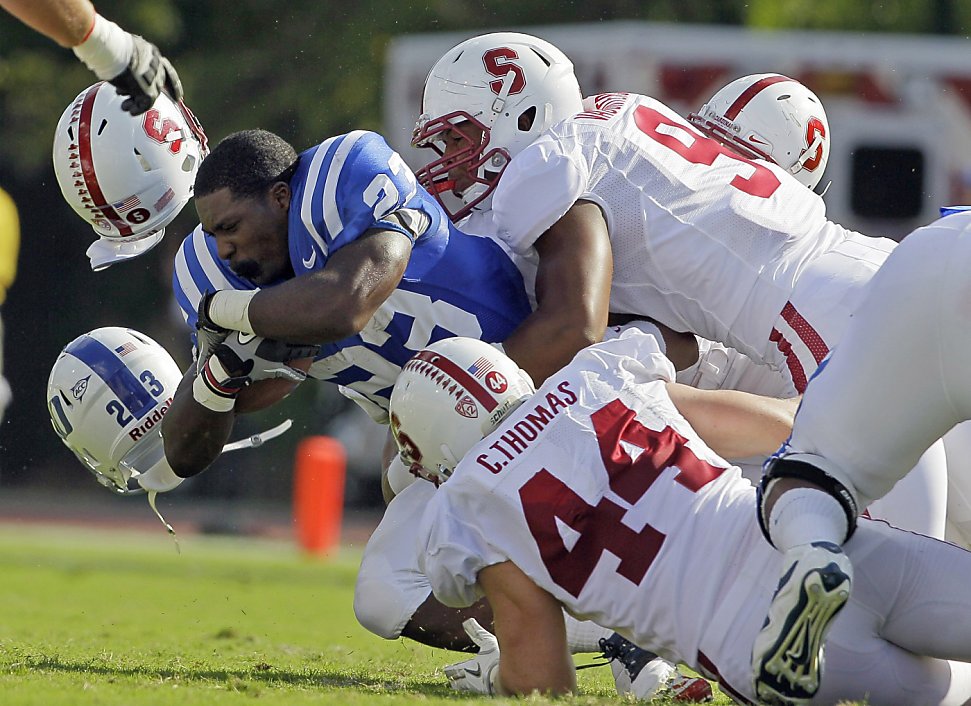 Luck and Stanford roll at Duke, 44-14