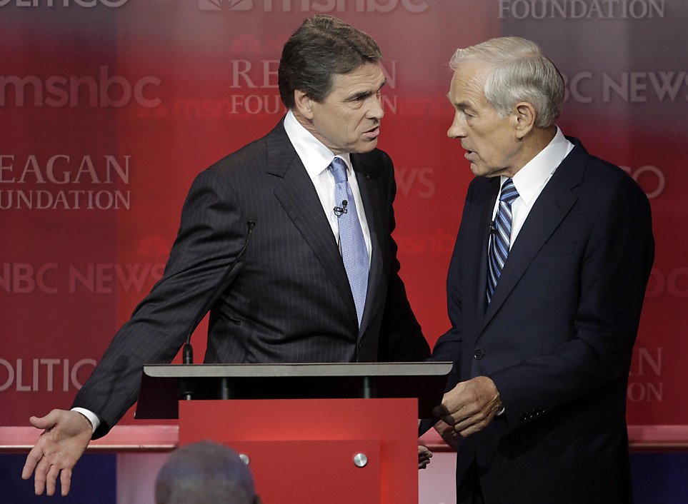 Front-runner Rick Perry takes heat at GOP debate