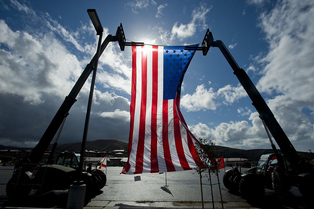 Ceremony for fallen Marines