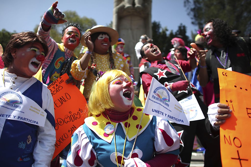 A convention of clowns