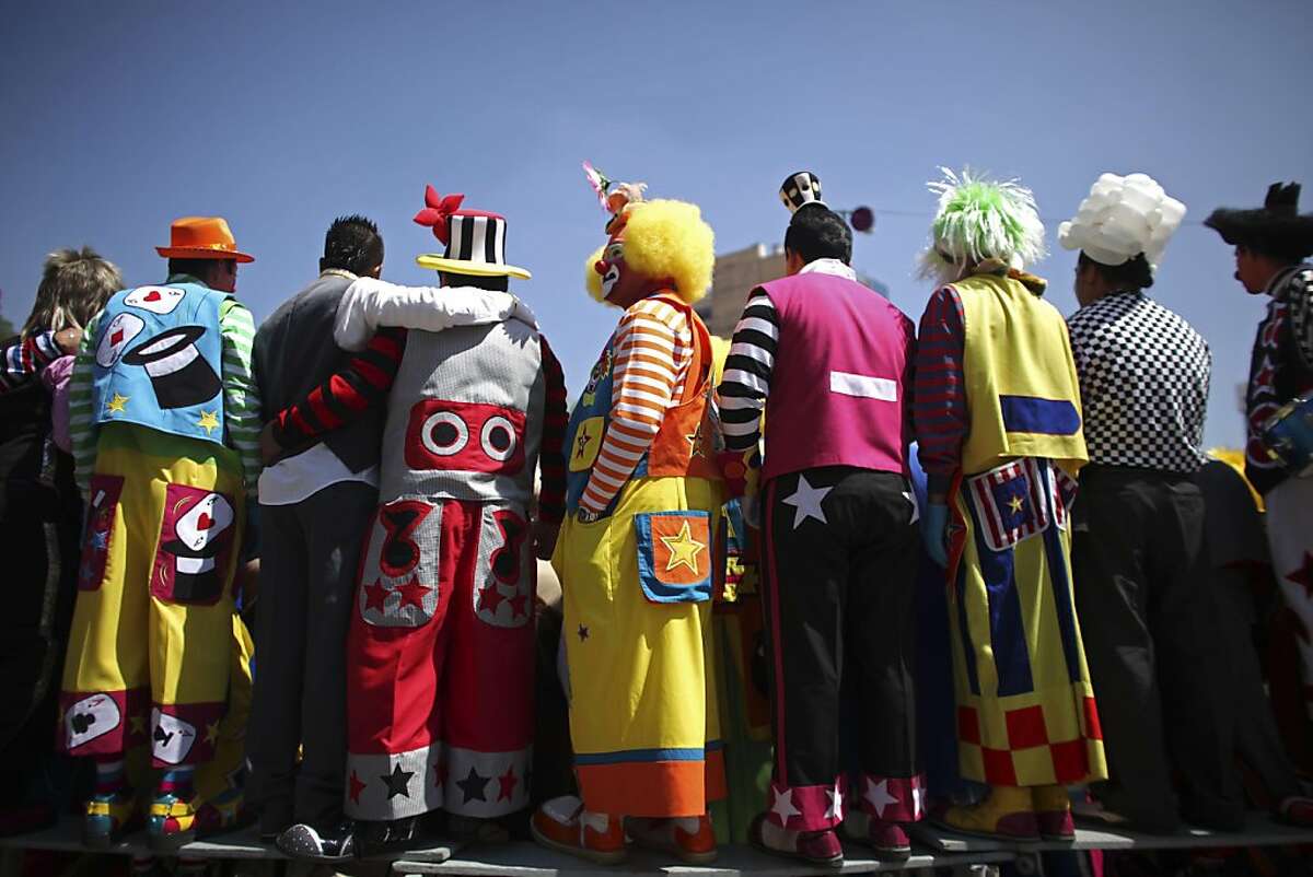 A convention of clowns