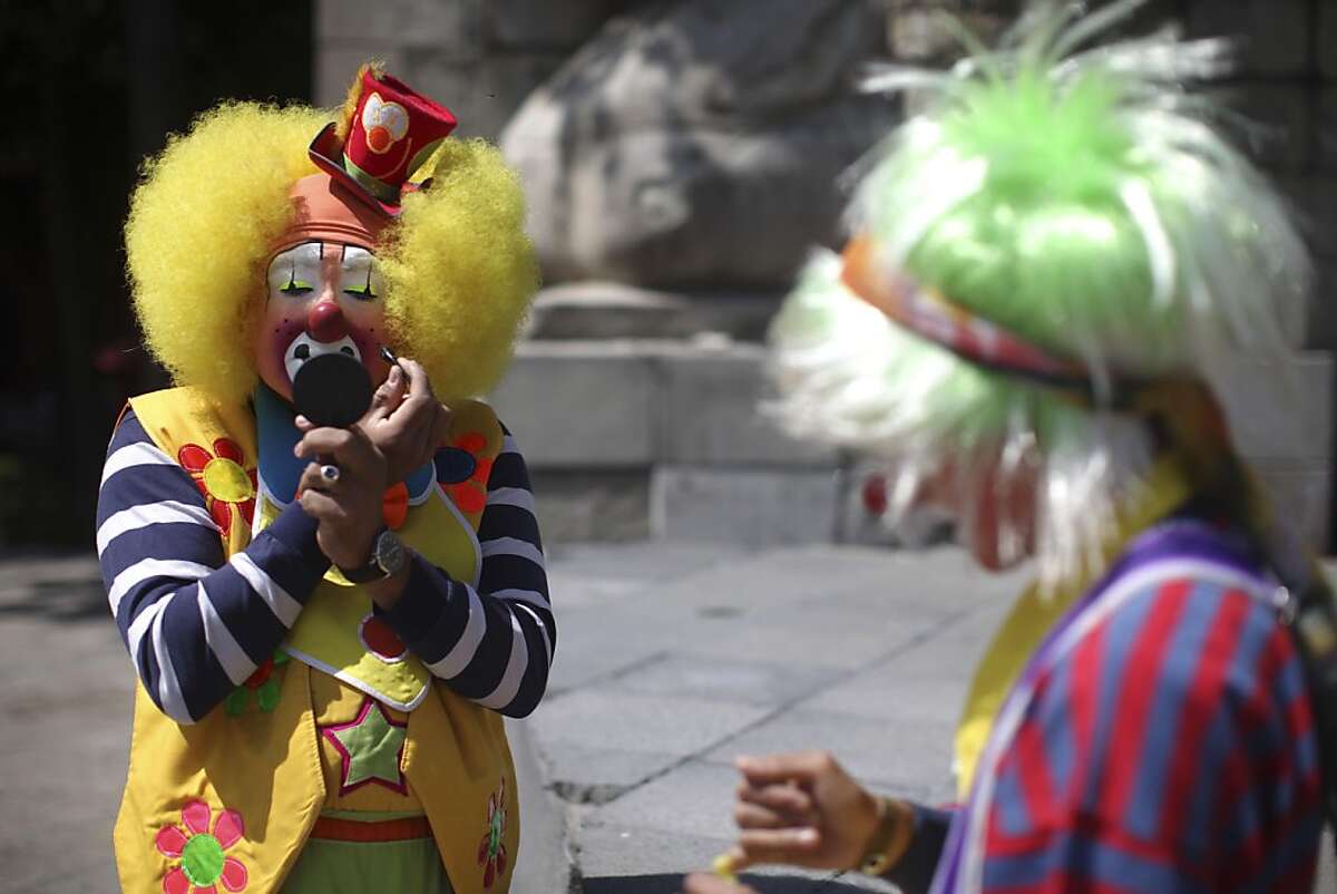 A convention of clowns