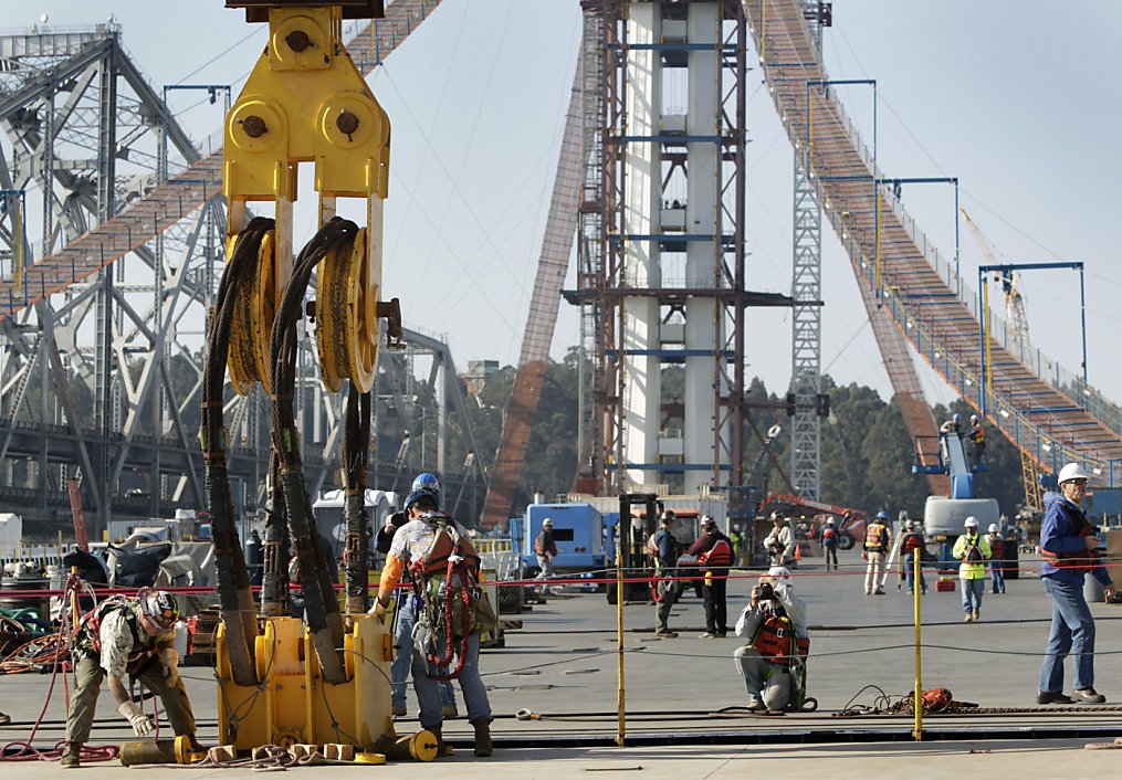 New piece connects Bay Bridge span