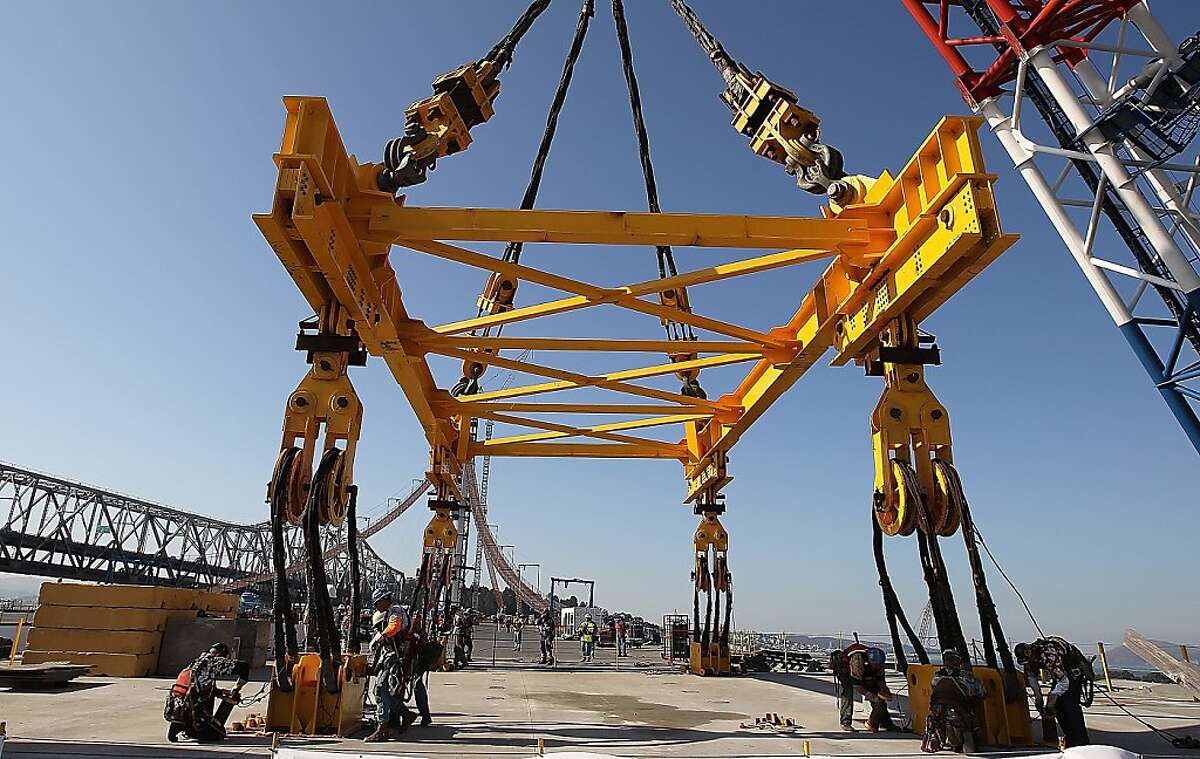 New piece connects Bay Bridge span