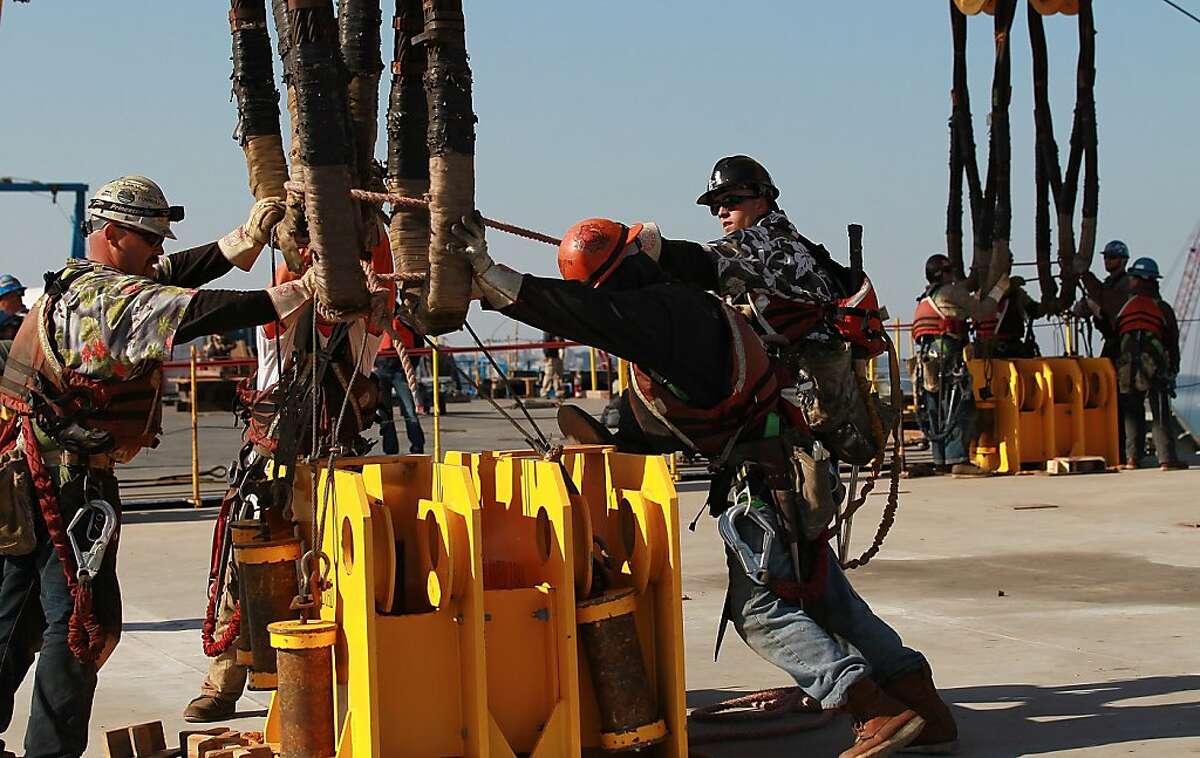 New piece connects Bay Bridge span