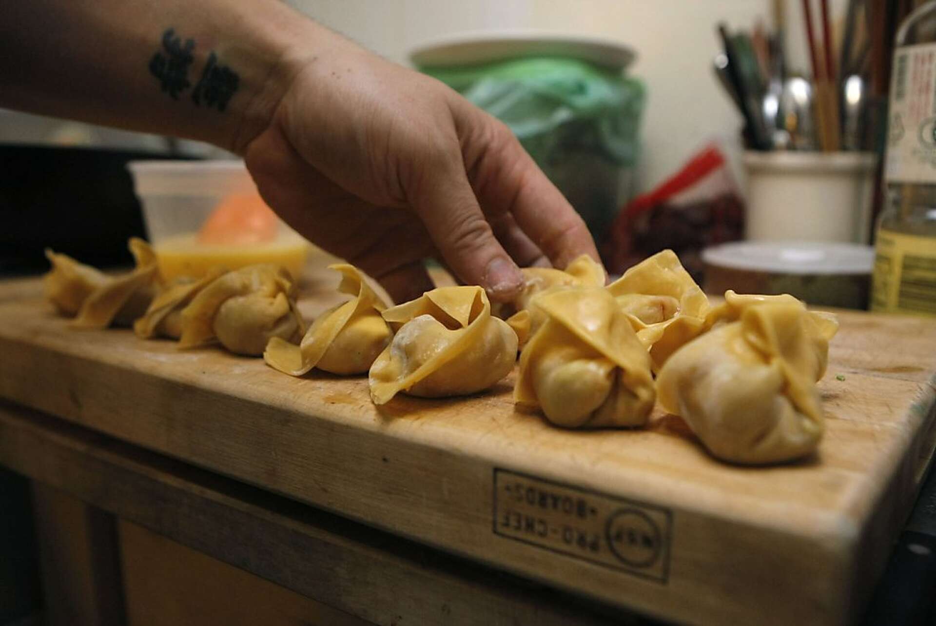 Bar Agricole's Brandon Jew cozies up to wonton