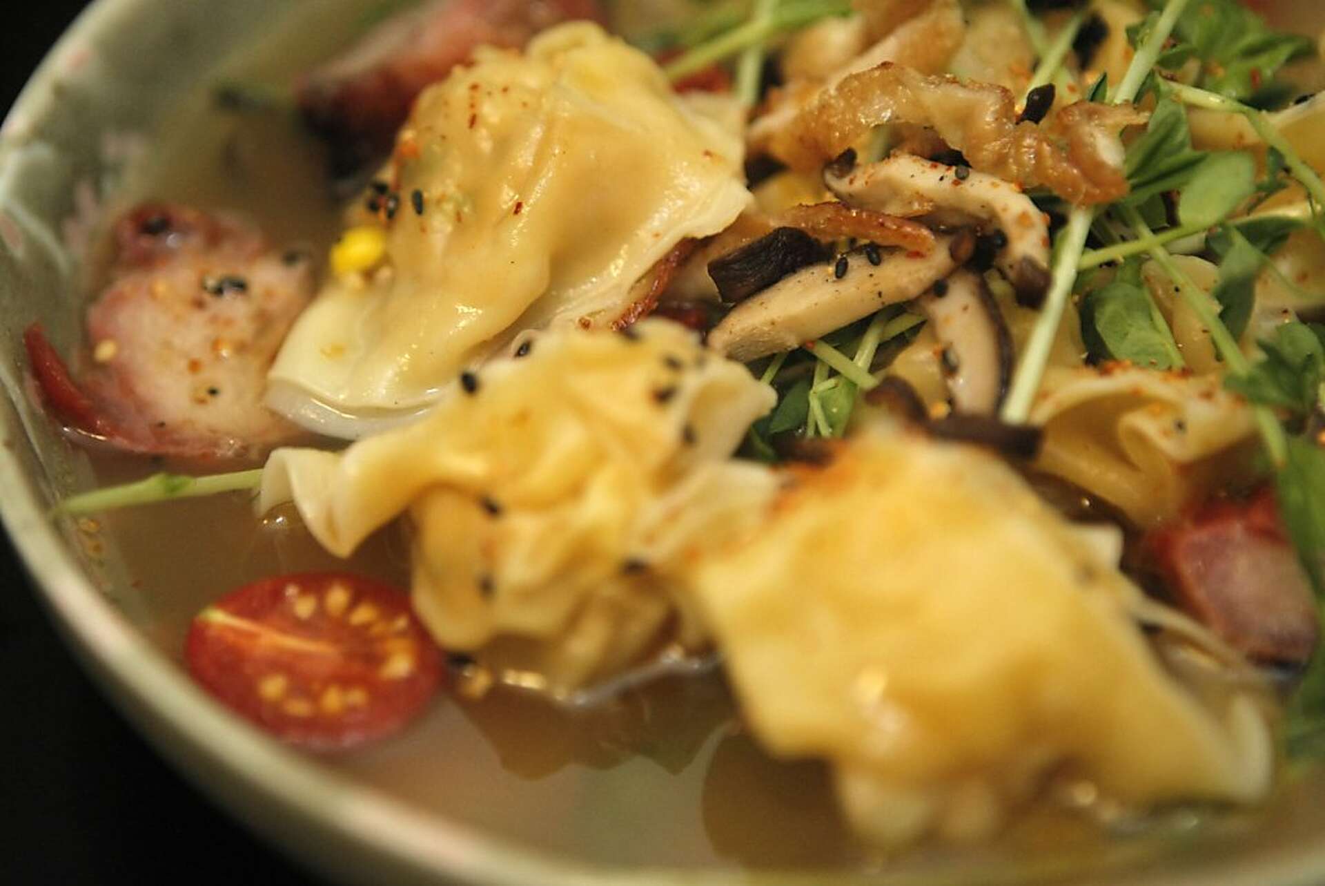 Bar Agricole's Brandon Jew cozies up to wonton