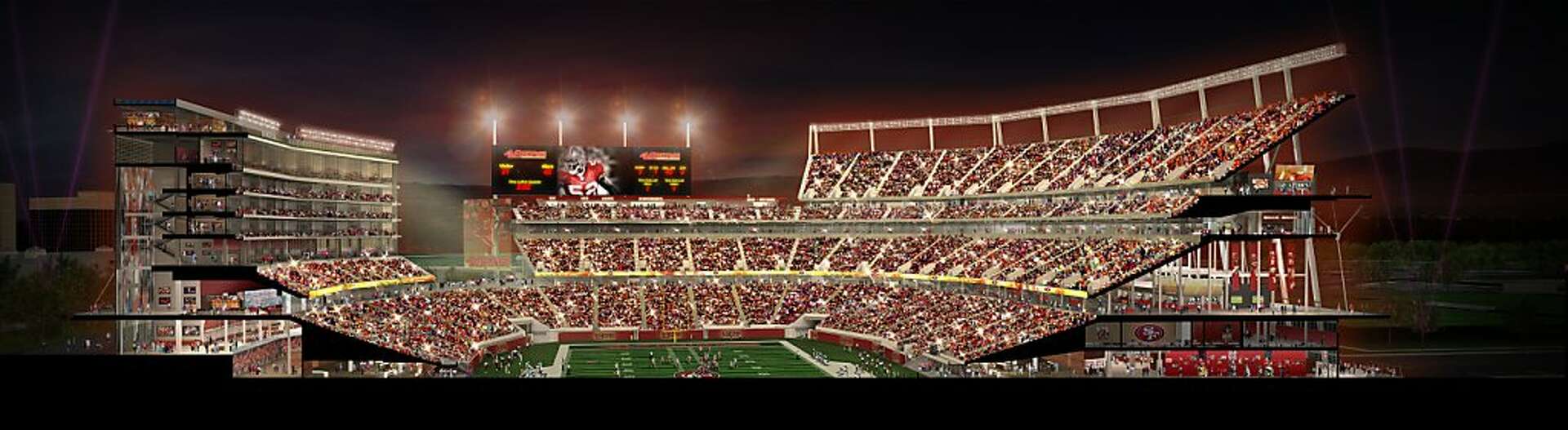 One small step: Niners unveil stadium model