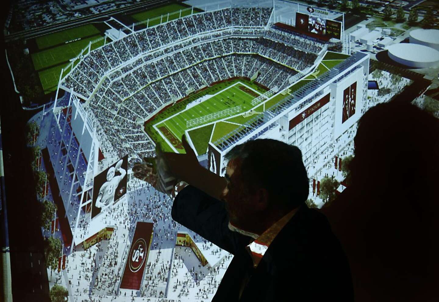 One small step: Niners unveil stadium model