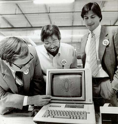 Steve Jobs and Steve Wozniak through the years