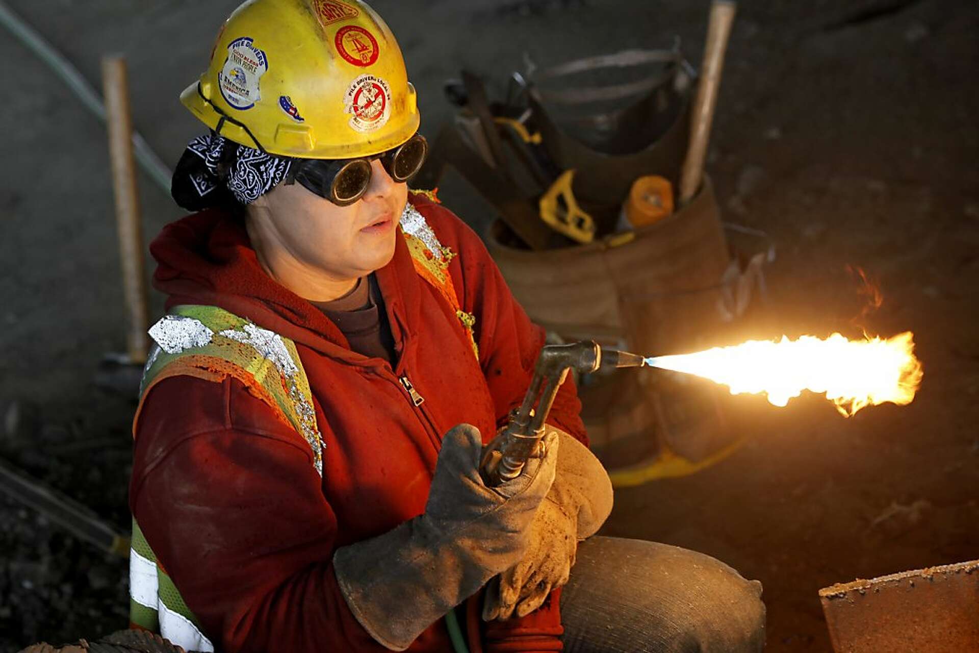 Welder gets her chance of a lifetime on Bay Bridge