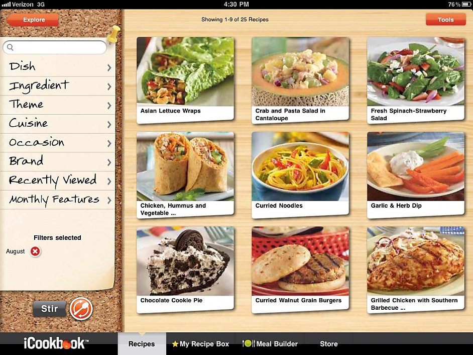 iCookbook turns your tablet into a kitchen helper