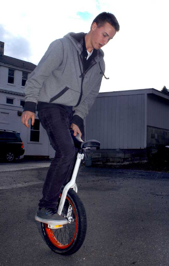 He's on top of the one-wheeler world