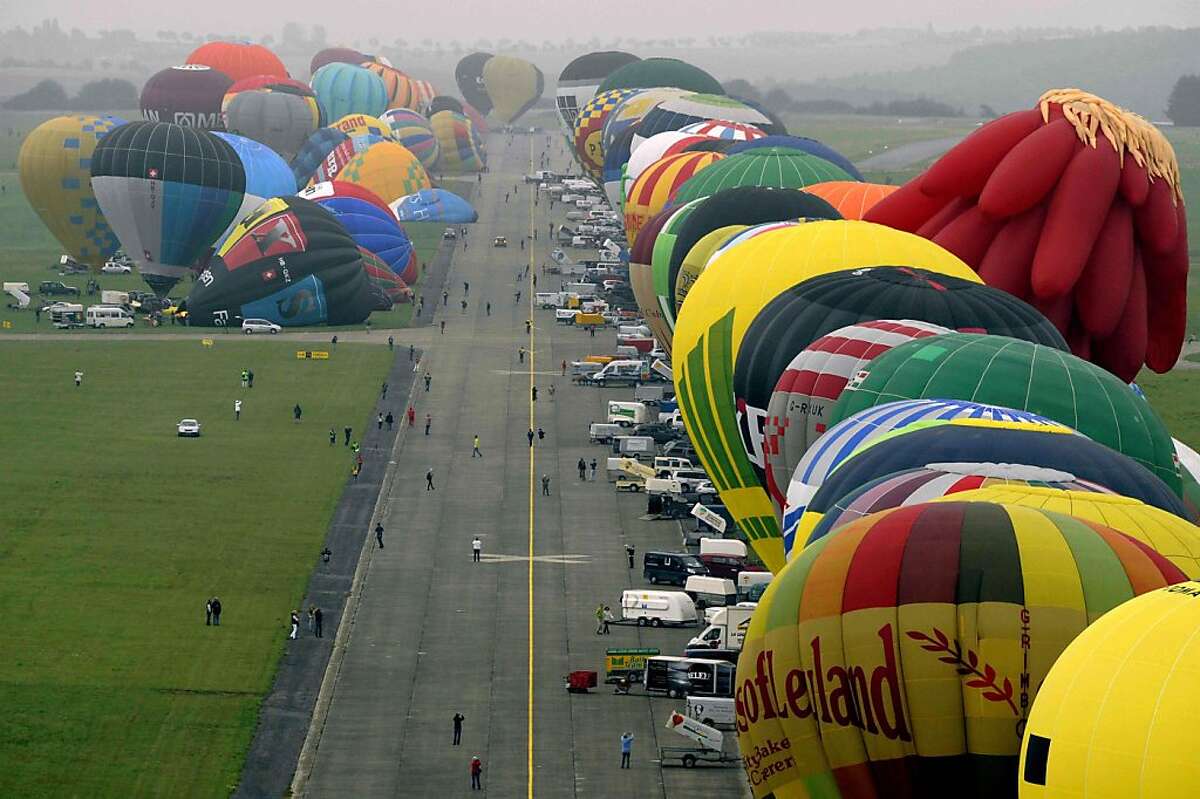 Hot-air balloons adorn the French sky