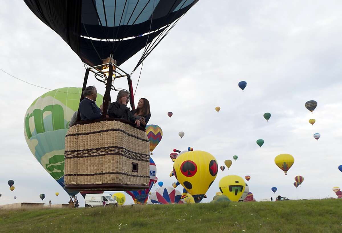 Hot-air balloons adorn the French sky