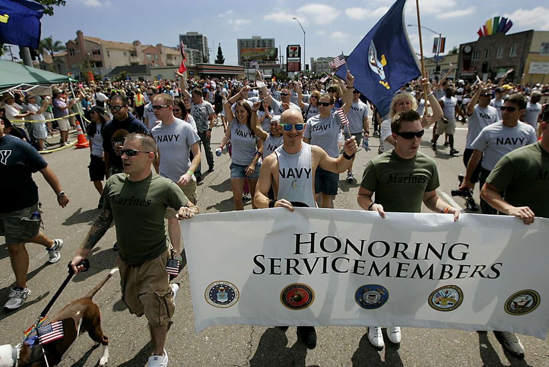 San Diego gay pride parade has military contingent