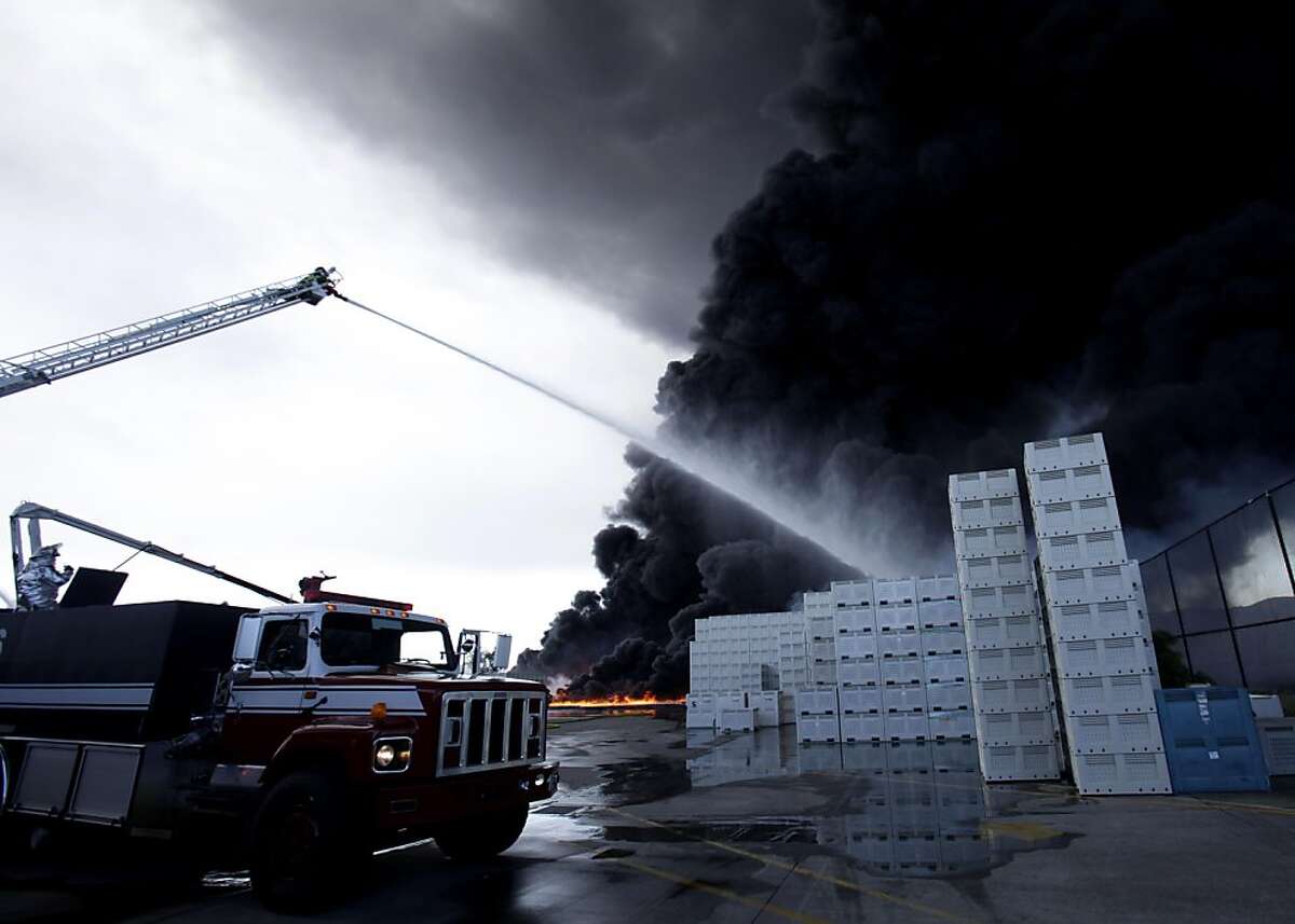 6-alarm fire at Fairfield plastic company
