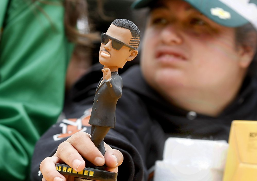MC Hammer visit thrills Oakland A's fans
