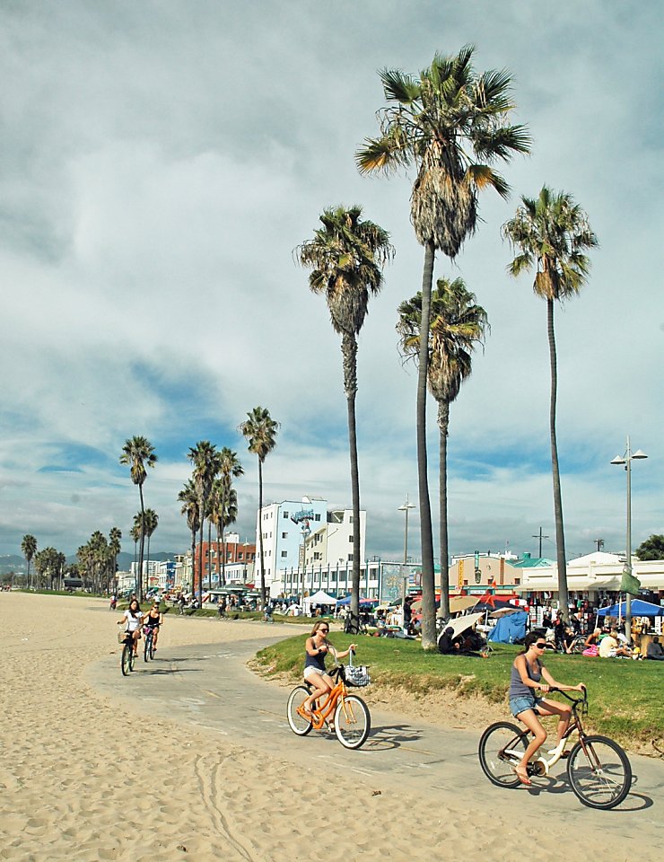 Biking with L.A.'s traffic on the Strand