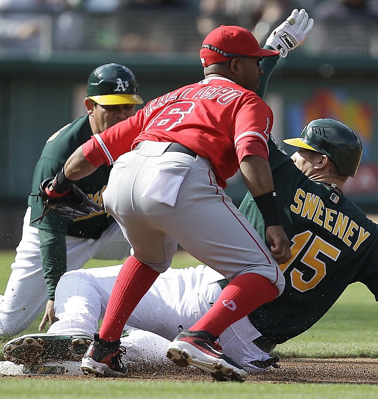 A's top Angels for 1st doubleheader win in decade