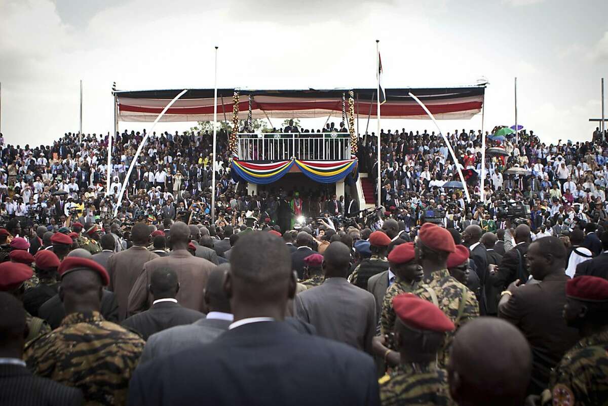 South Sudan raises its flag