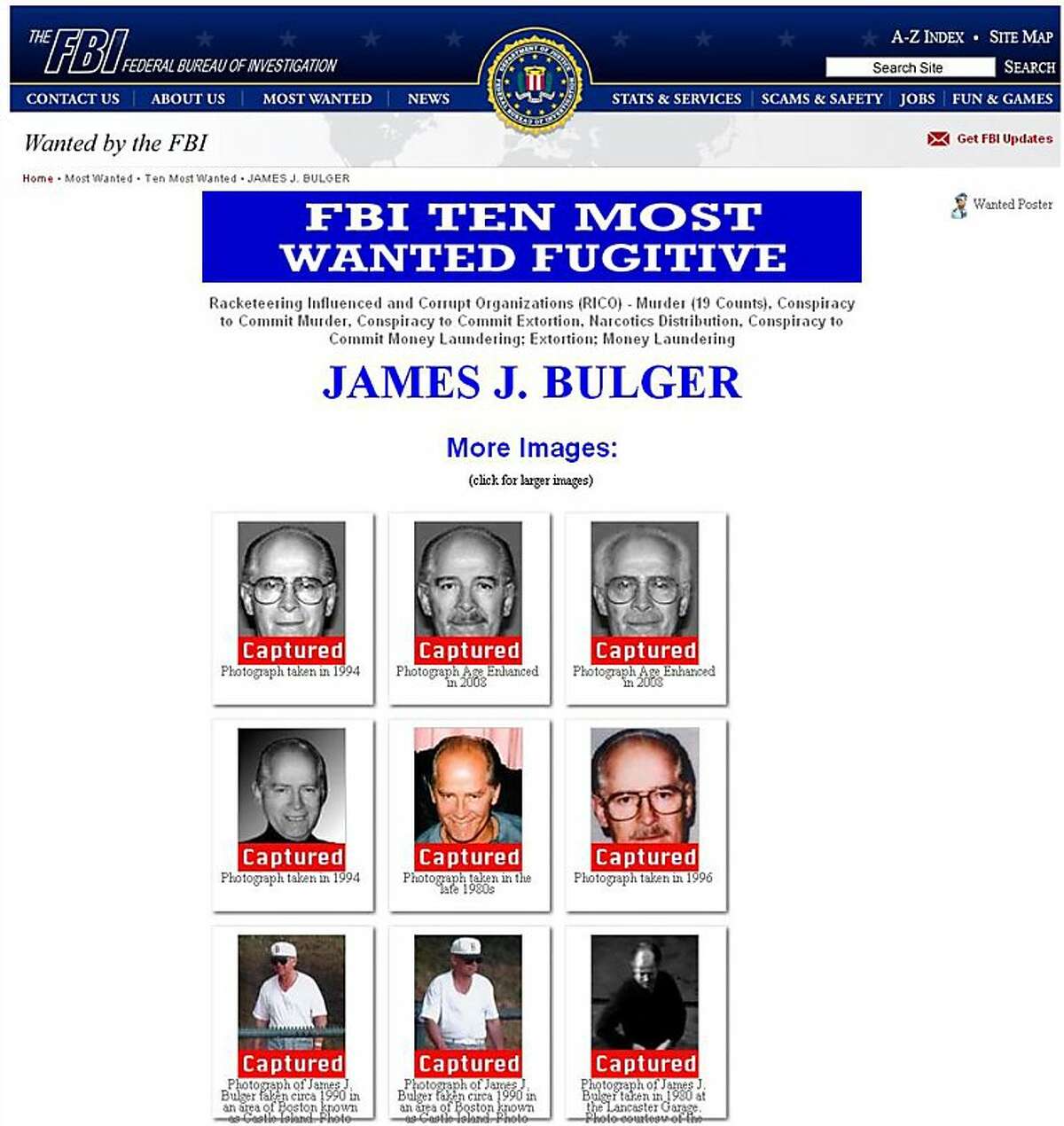 Mobster "Whitey" Bulger arrested in Santa Monica