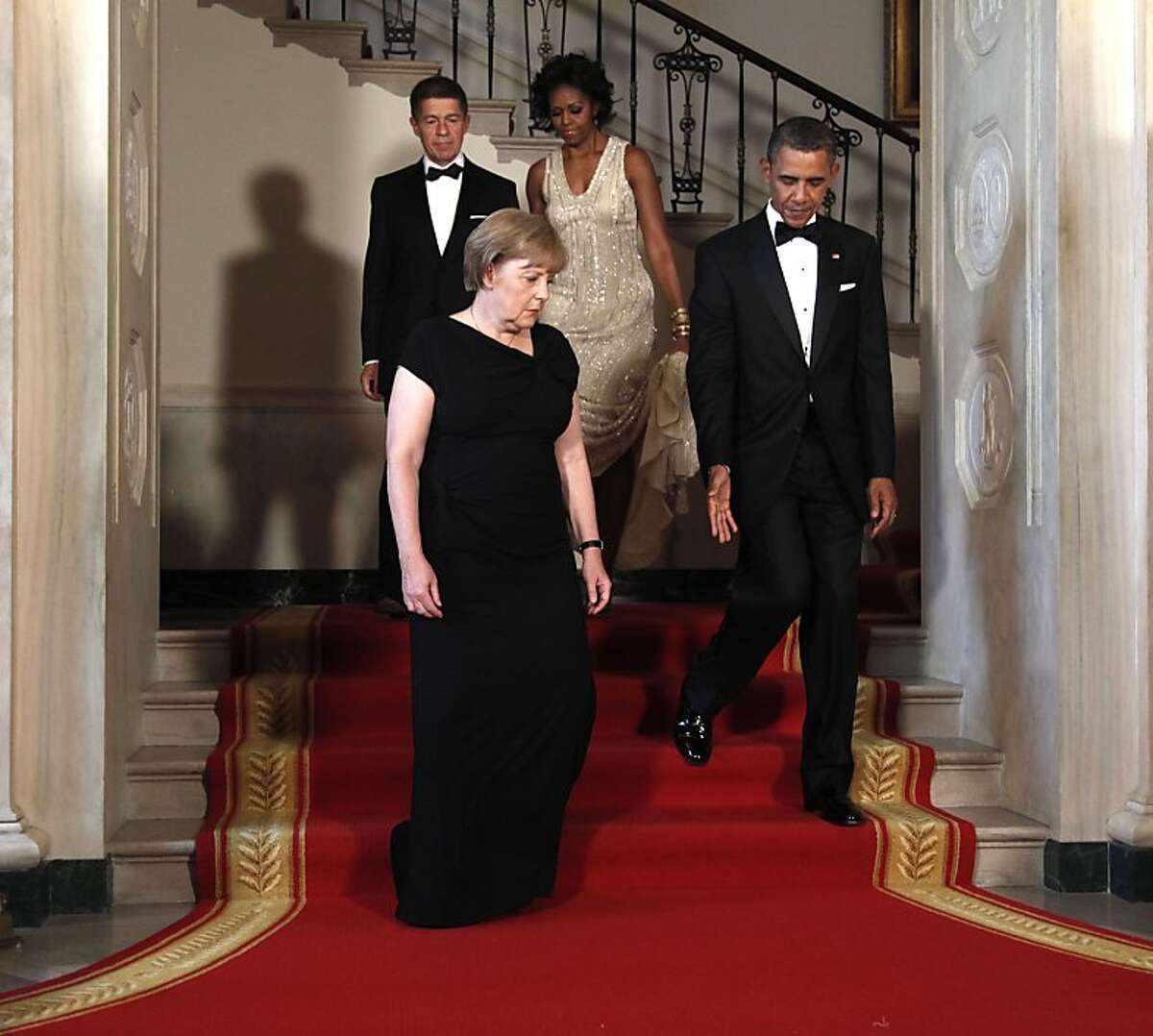 Michelle Obama at German Chancellor Merkel's State Dinner