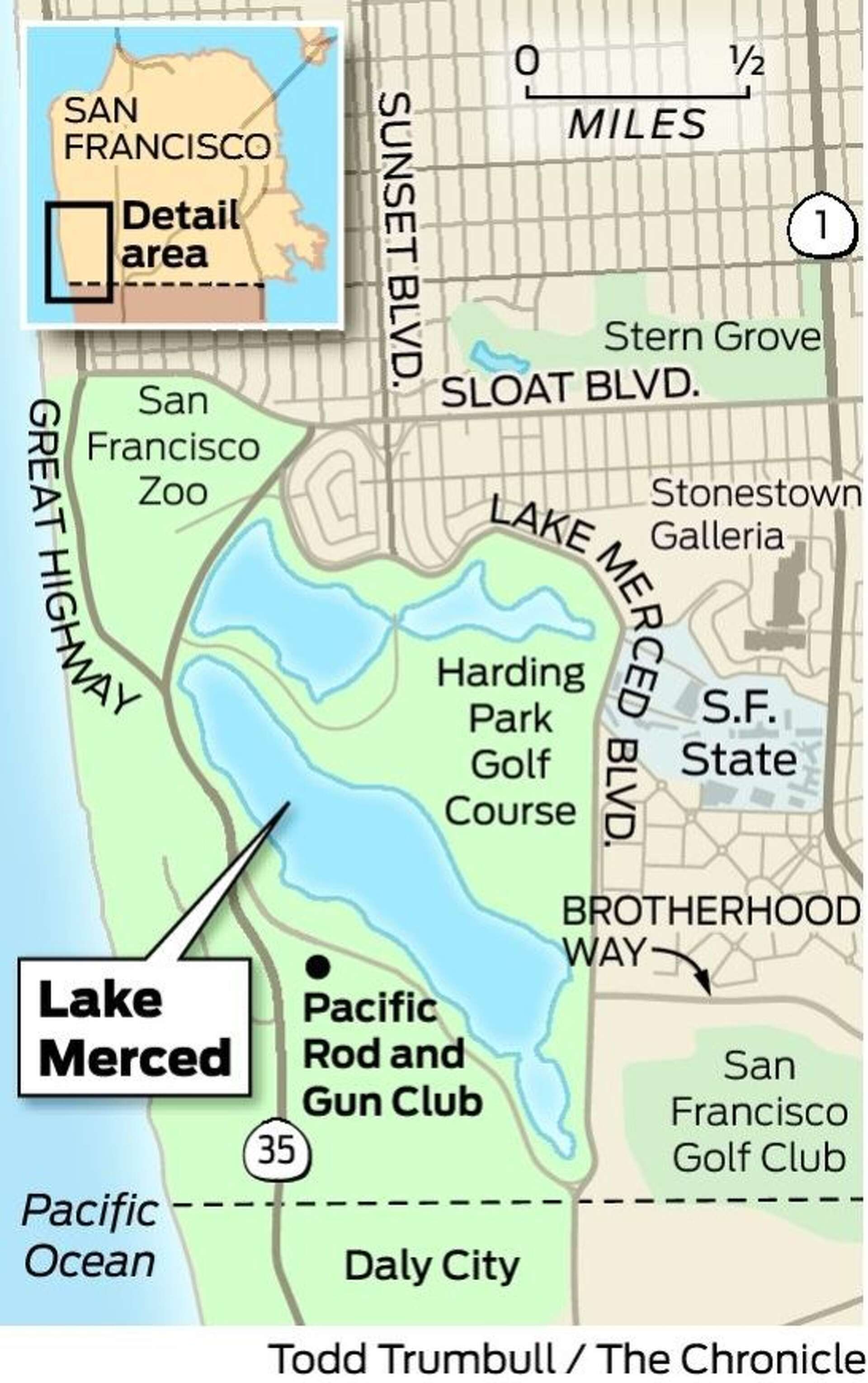 Lake Merced: a lunchtime escape by the shore