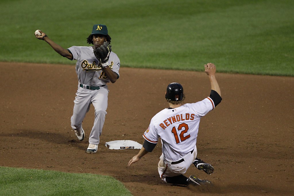 Key prospect Jemile Weeks debuts in A's loss, as team looks for spark