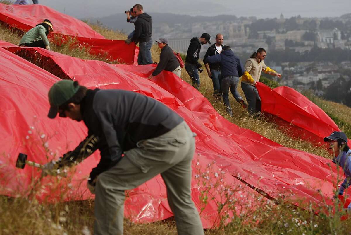 Twin Peaks red ribbon marks 30th AIDS anniversary