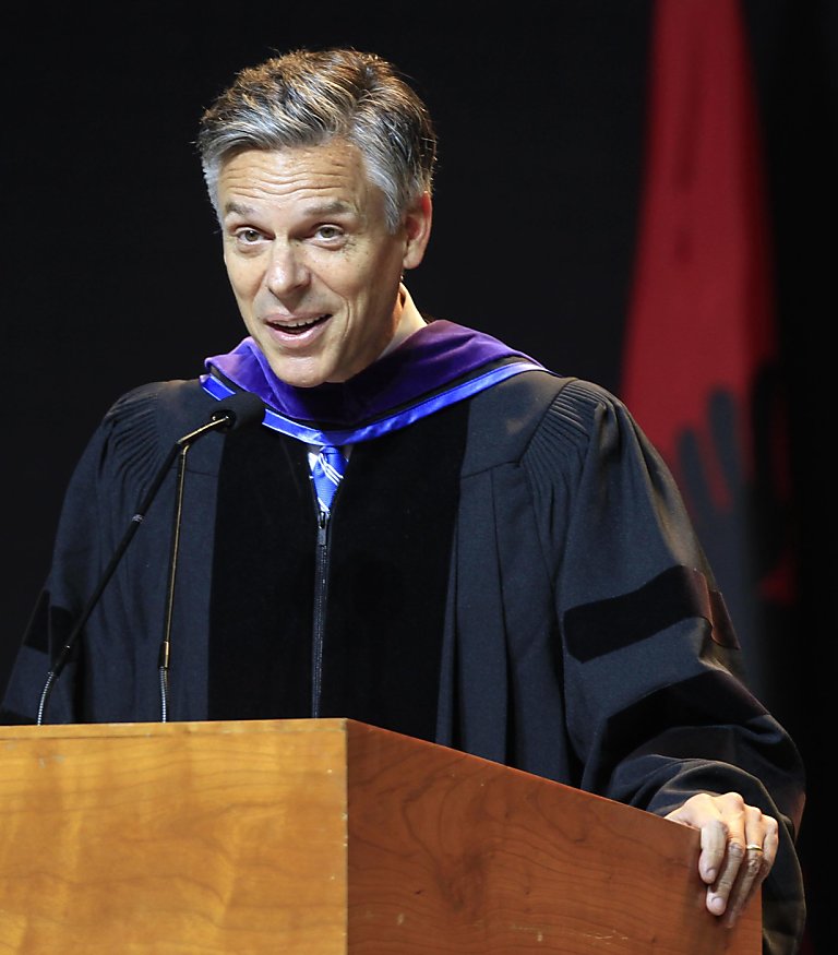 Jon Huntsman speaks at New Hampshire college