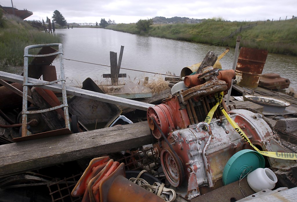 Petaluma River cleanup to begin with junk barge