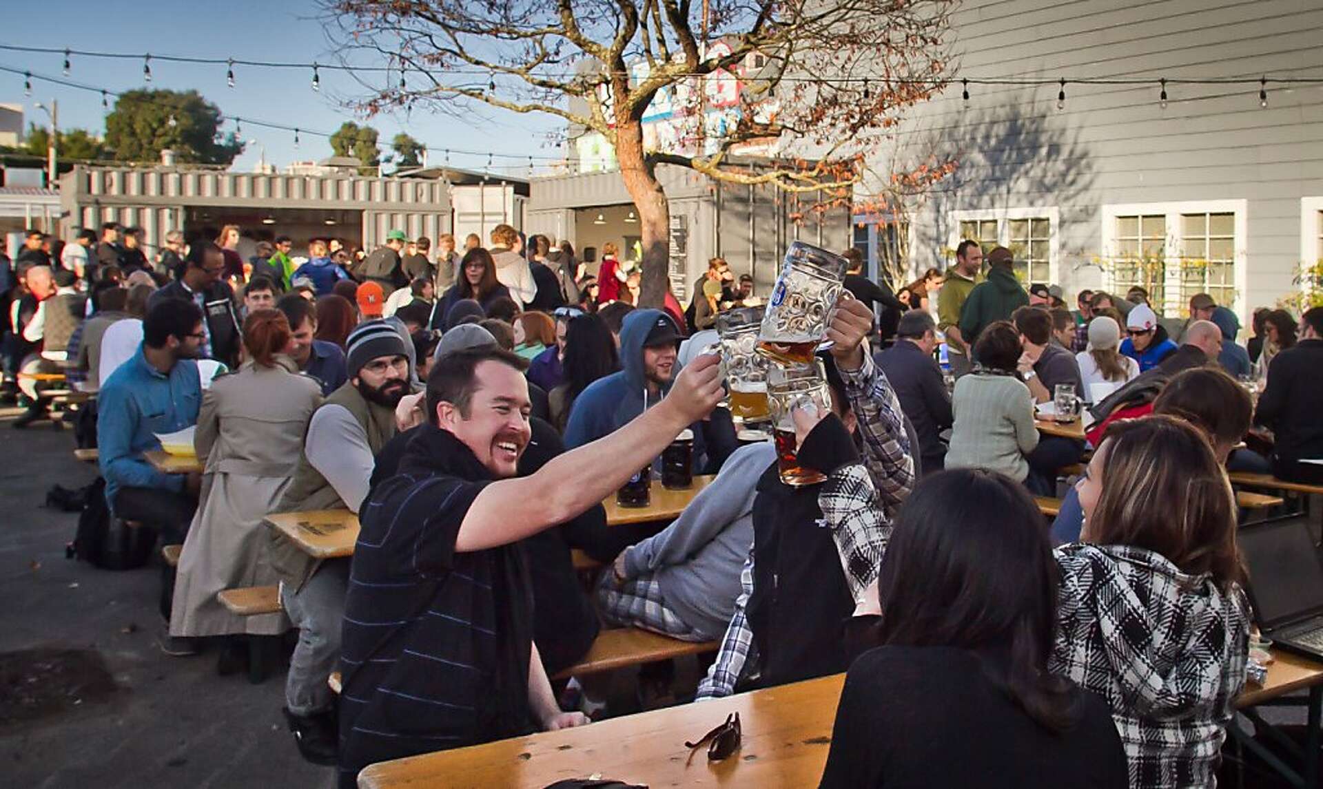 Biergarten in S.F.: Food, beer in great outdoors