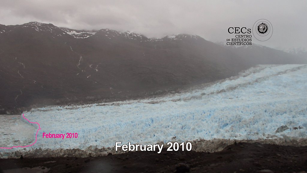 Jorge Montt Glacier in Patagonia shrinking fast