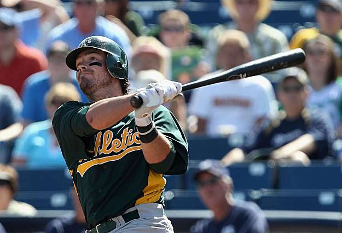 Andy LaRoche happy to get his shot with A's