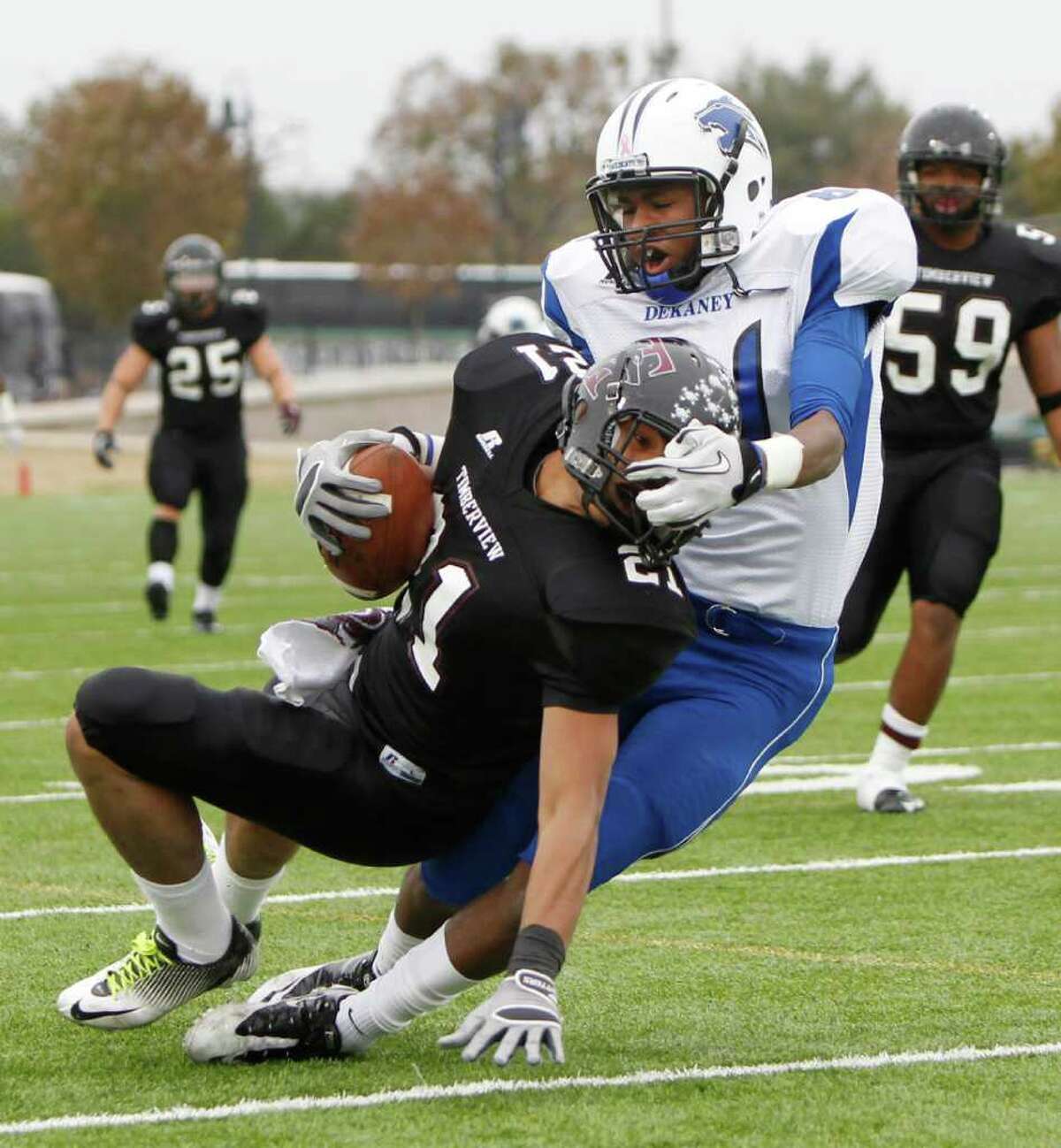 Dekaney earns spot in state final with rout of Timberview