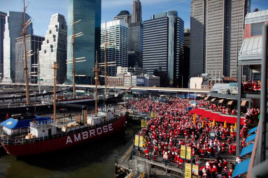 Annual SantaCon Held In NYC