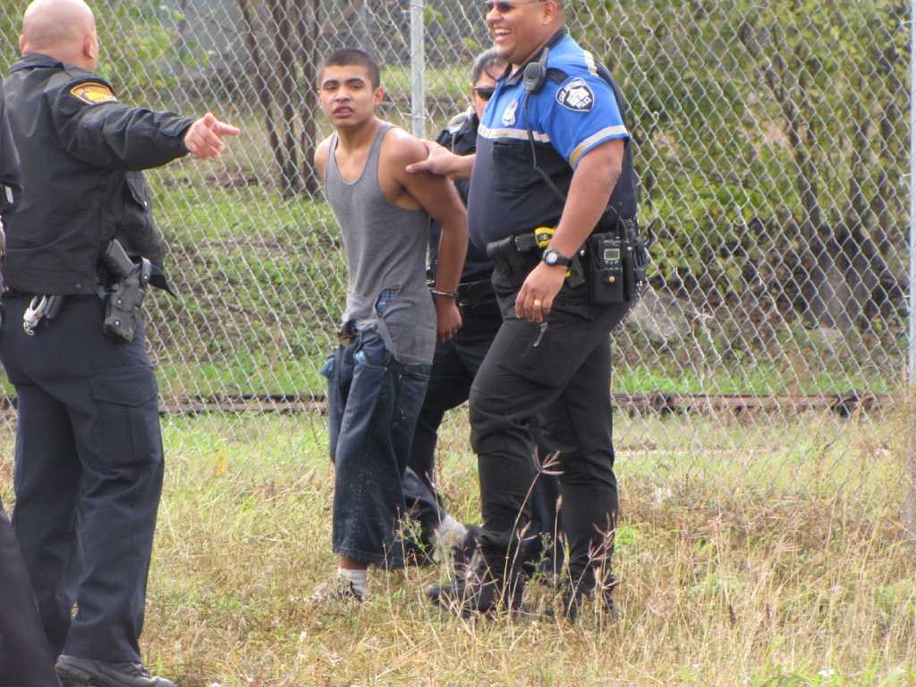 Man detained while swimming in downtown creek