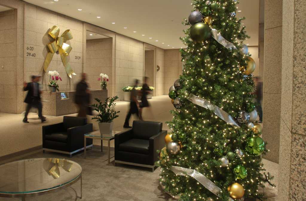 Buildings dressing their best for holidays