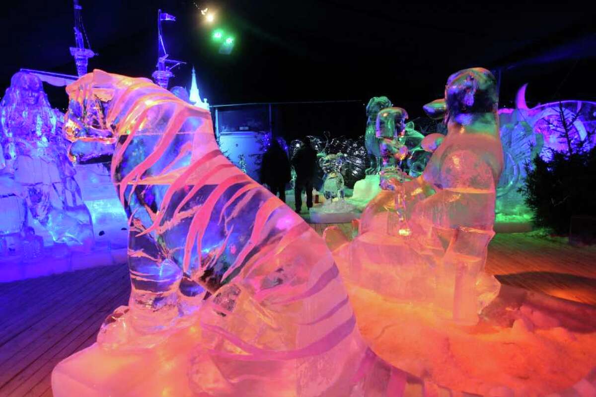 Spectacular ice sculptures in Europe