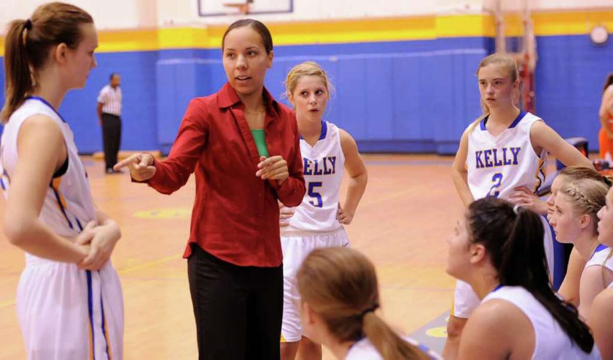Father/daughter duo coaching basketball at Kelly
