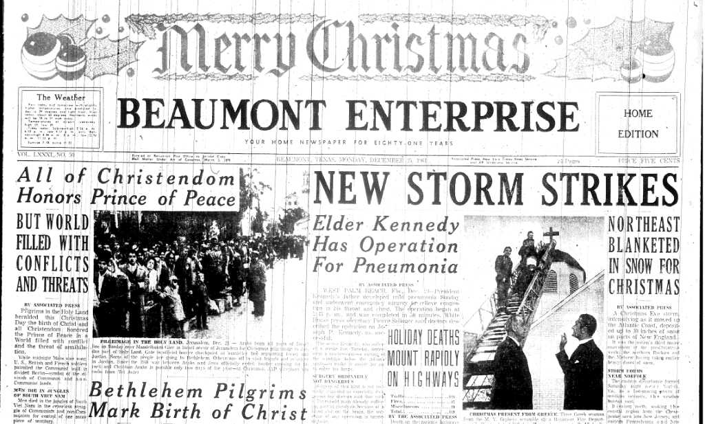 Merry Christmas from Beaumont in 1961
